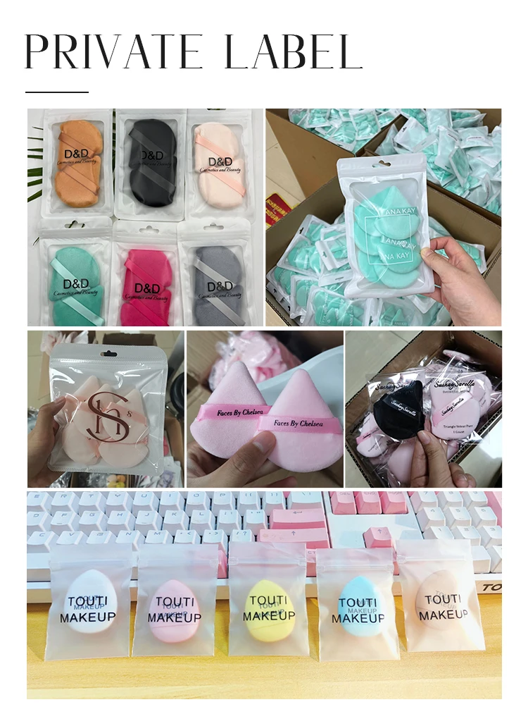Wholesale Makeup Tools Soft Makeup Puff Triangle Multi Colors Cosmetic ...
