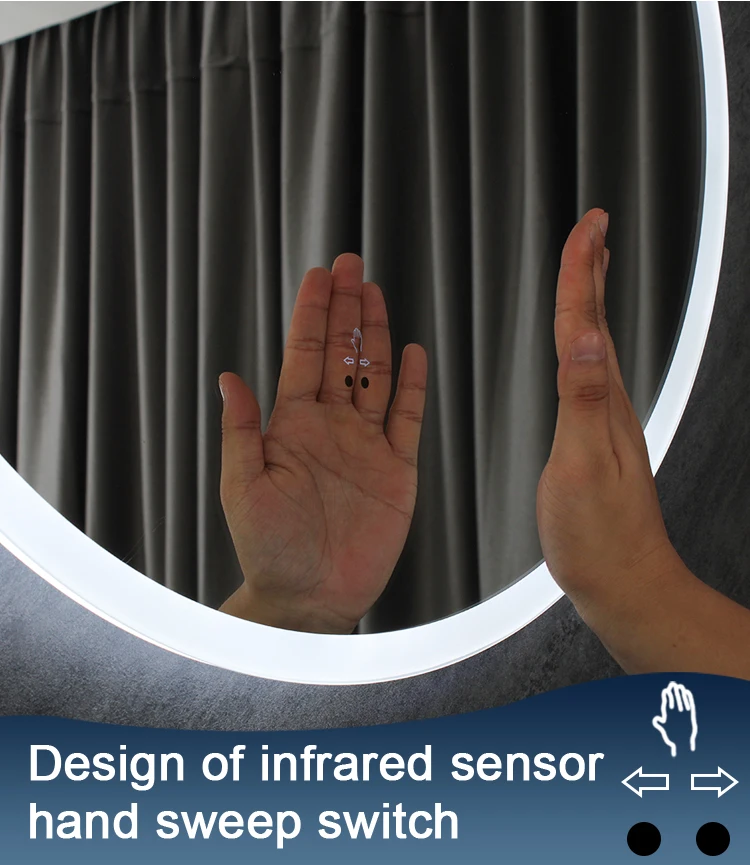 Hotel Modern Infrared Induction Control Three Color Light Round ...