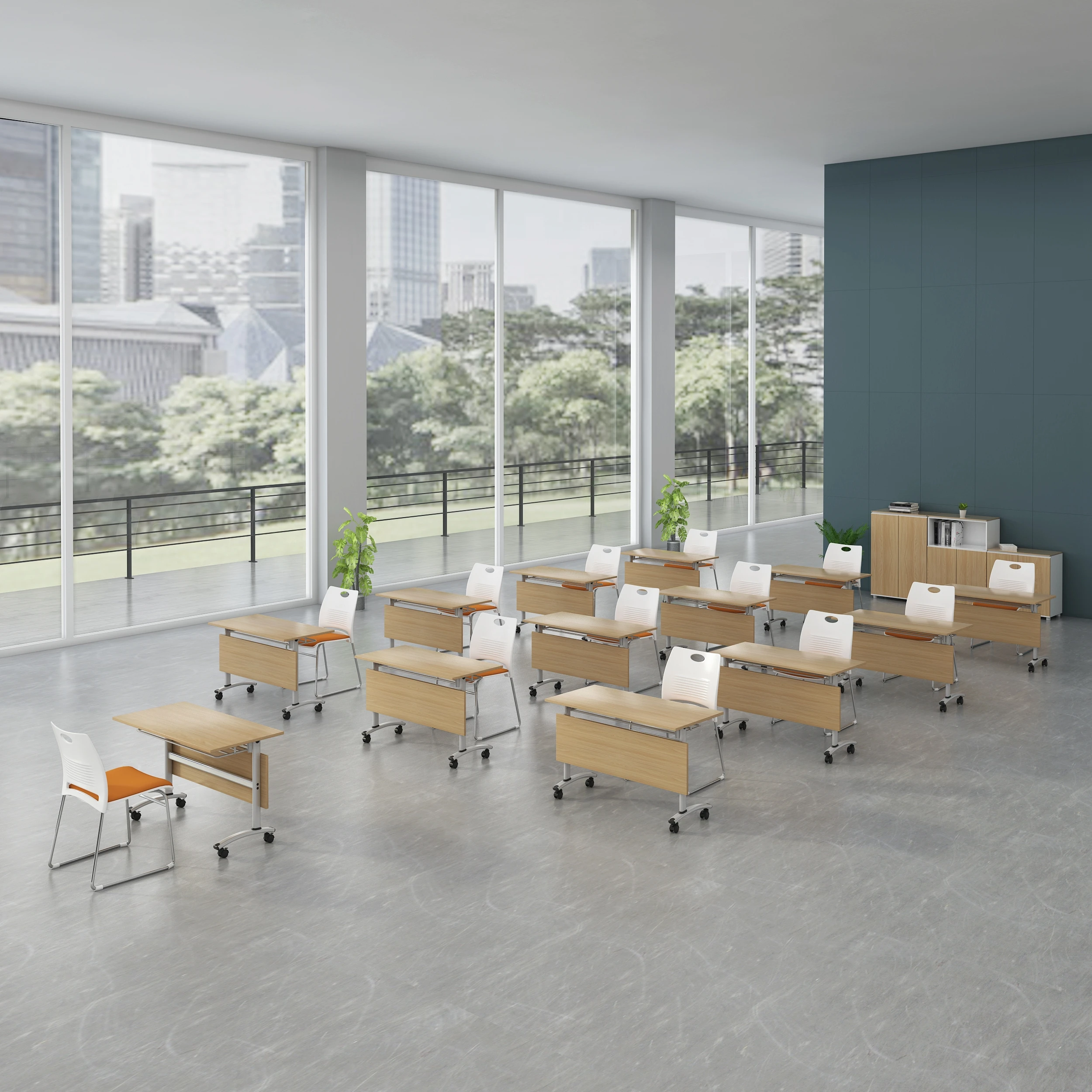 Modular Foldable Office Table School Study Table Extendable Conference ...