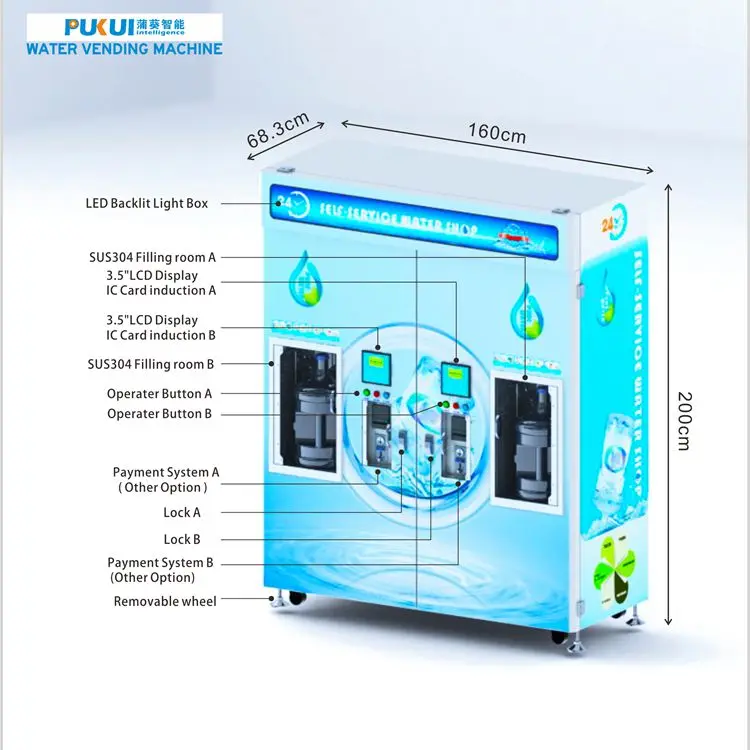 Double Door Purified Water Vending Machine for Drinking Water| Alibaba.com
