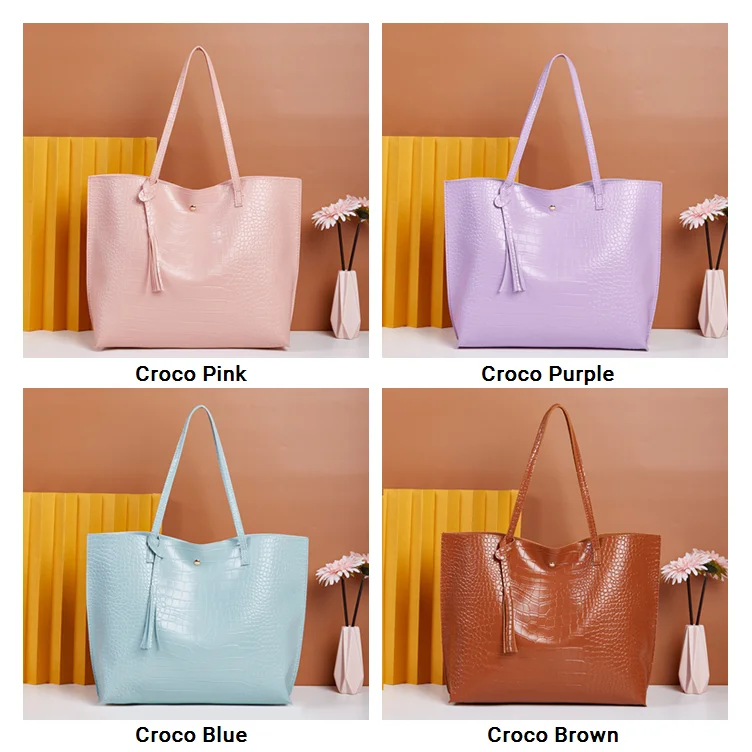 C-SWY-08 Women's Soft Faux Leather Tote Shoulder Bag