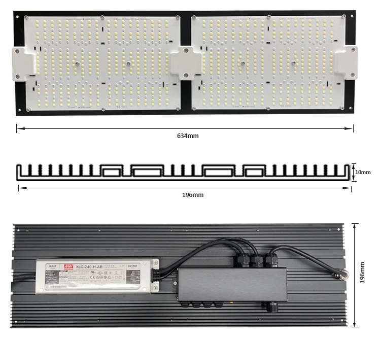 5 Channel 240w LED Board LM301H Evo - Full Spectrum Grow Lights