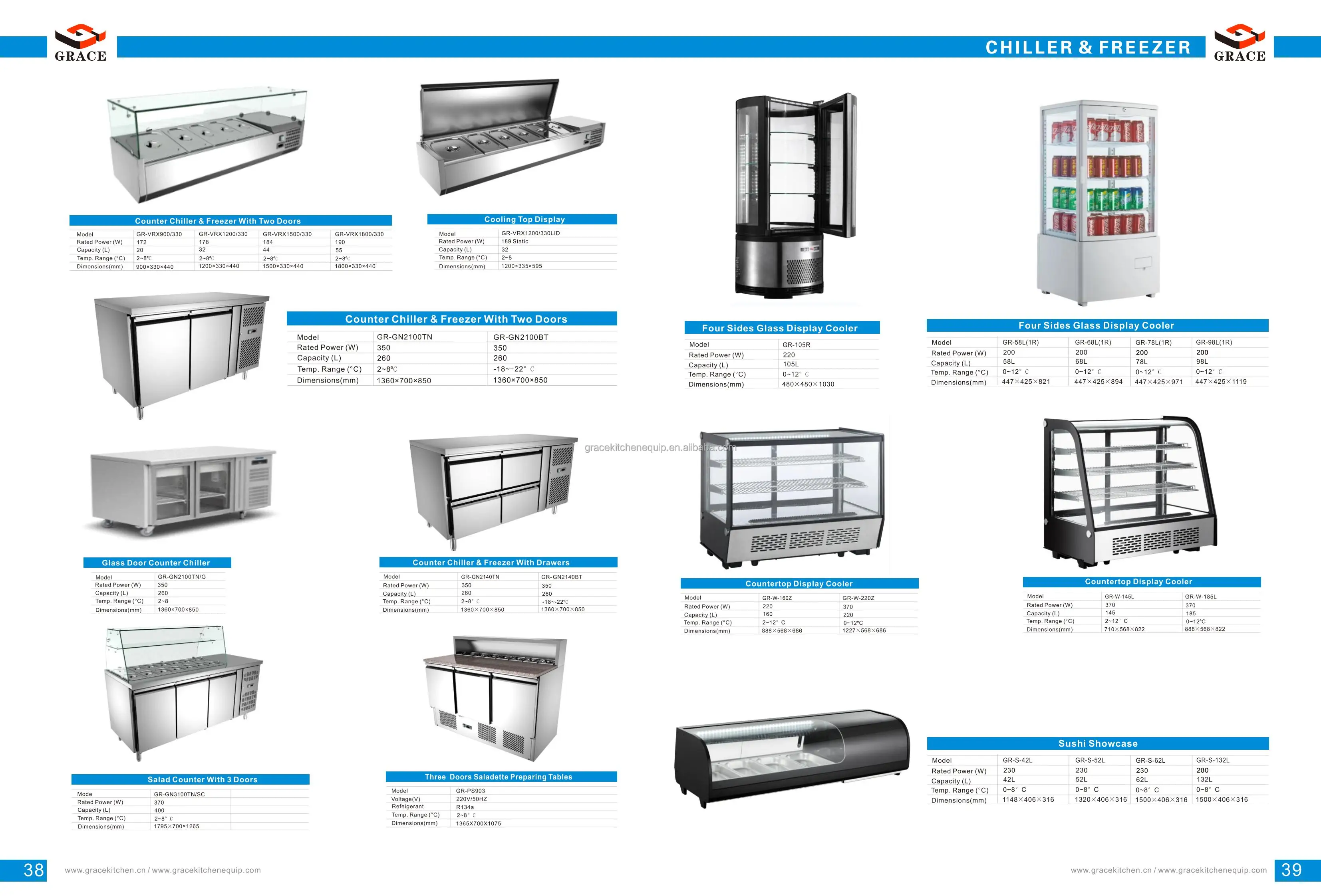 Hotel Kitchen Stainless Steel Commercial Upright Freezer