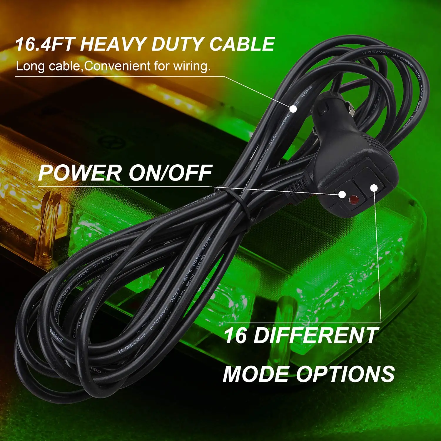 48 Led Roof Top Strobe Lights 12-24v Mini Short Row Warning Light ...