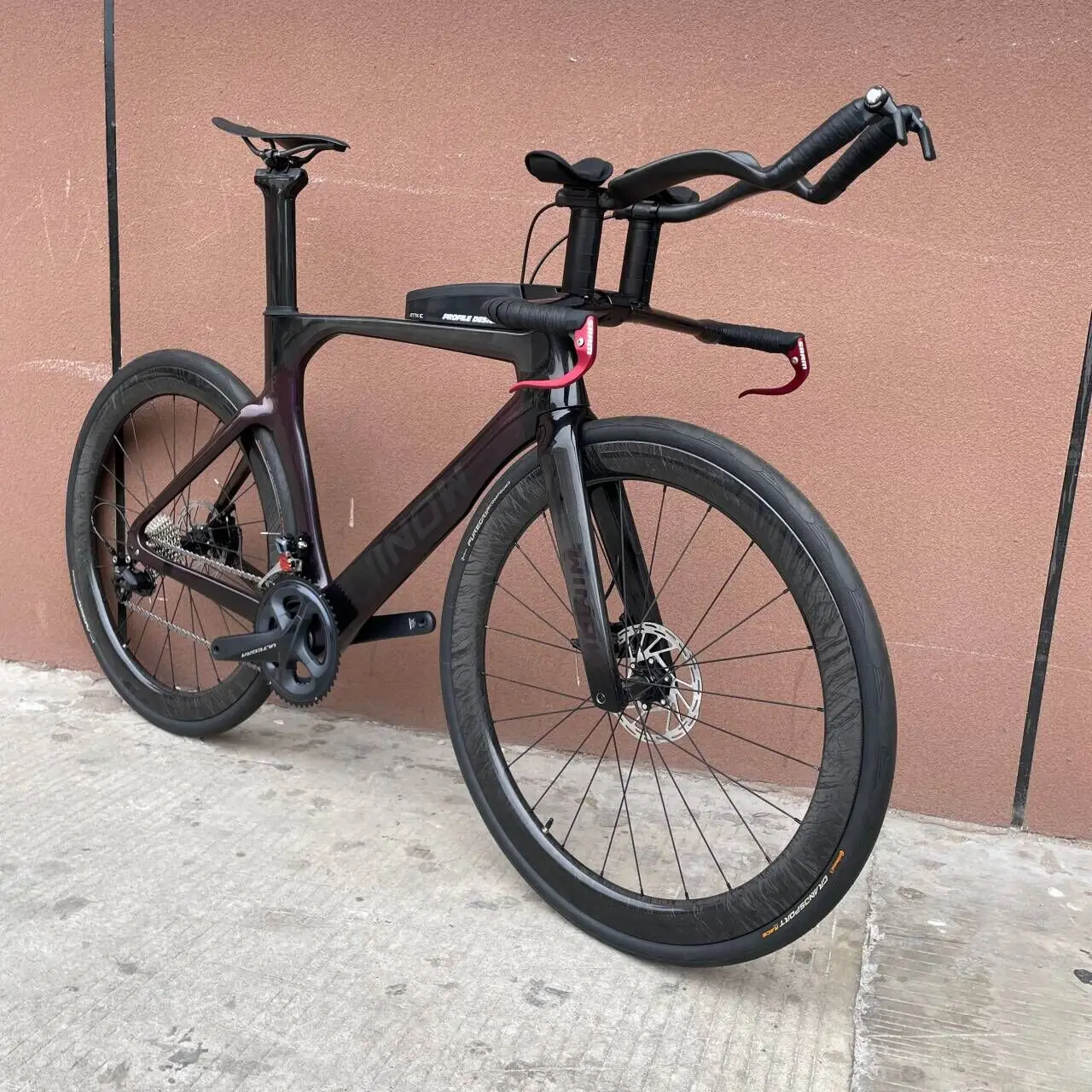 Winowsports T1000 Time Trial Bike - 700C Full Carbon Fiber Frame with ...