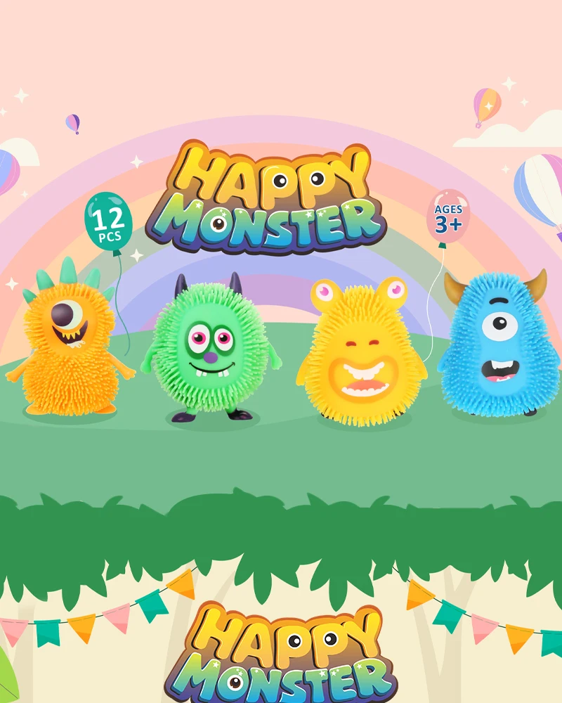 Novelties Amazing New Arrival Cute 4" Custom Squishy Happy Monster ...