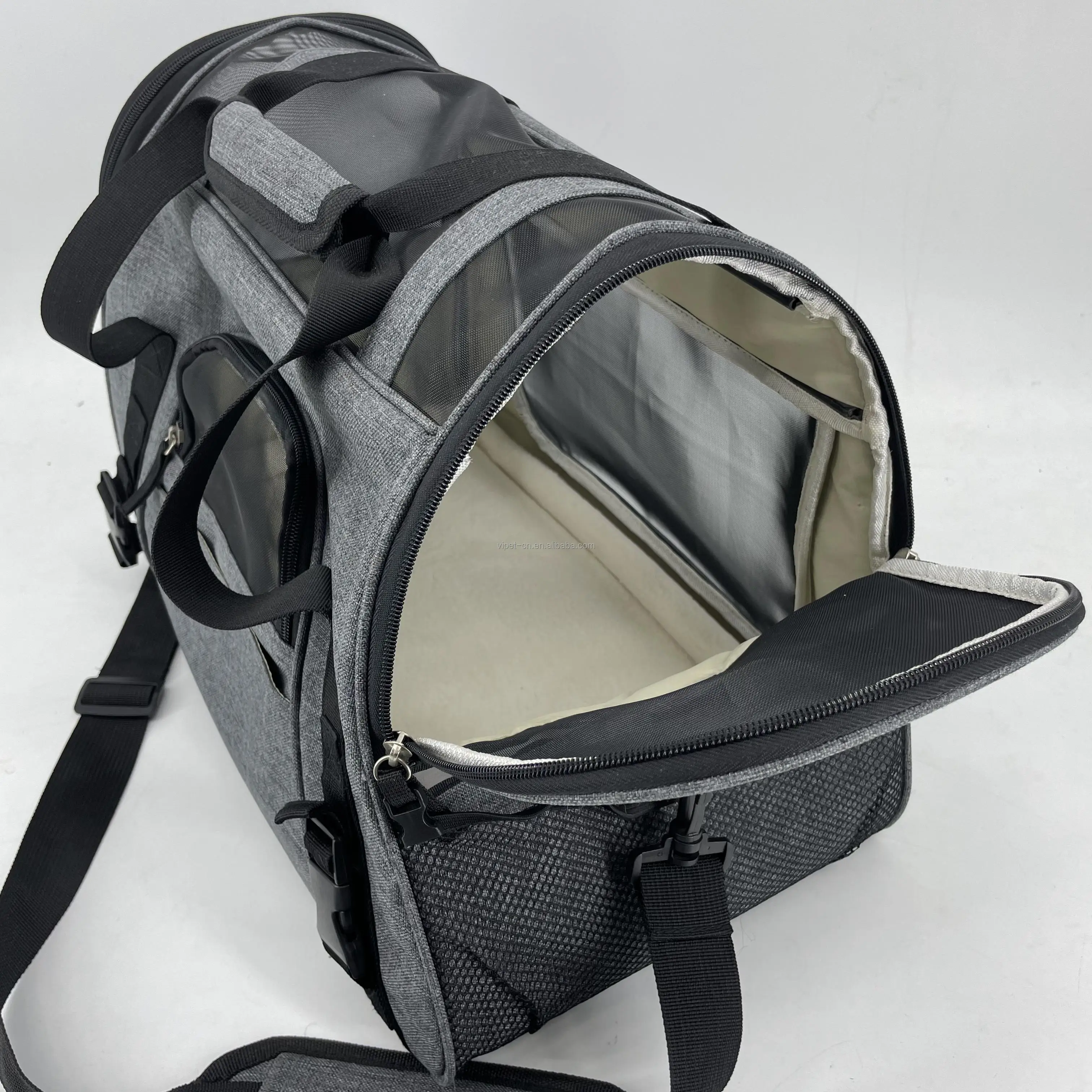 Custom Portable Folding Small Tote Soft Sided Pet Travel Carrier Bag ...