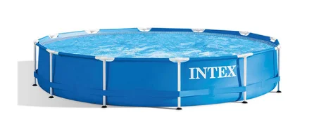 Intex Round Swimming Pool 28202 Portable Family Swim Pool Metal Framel ...
