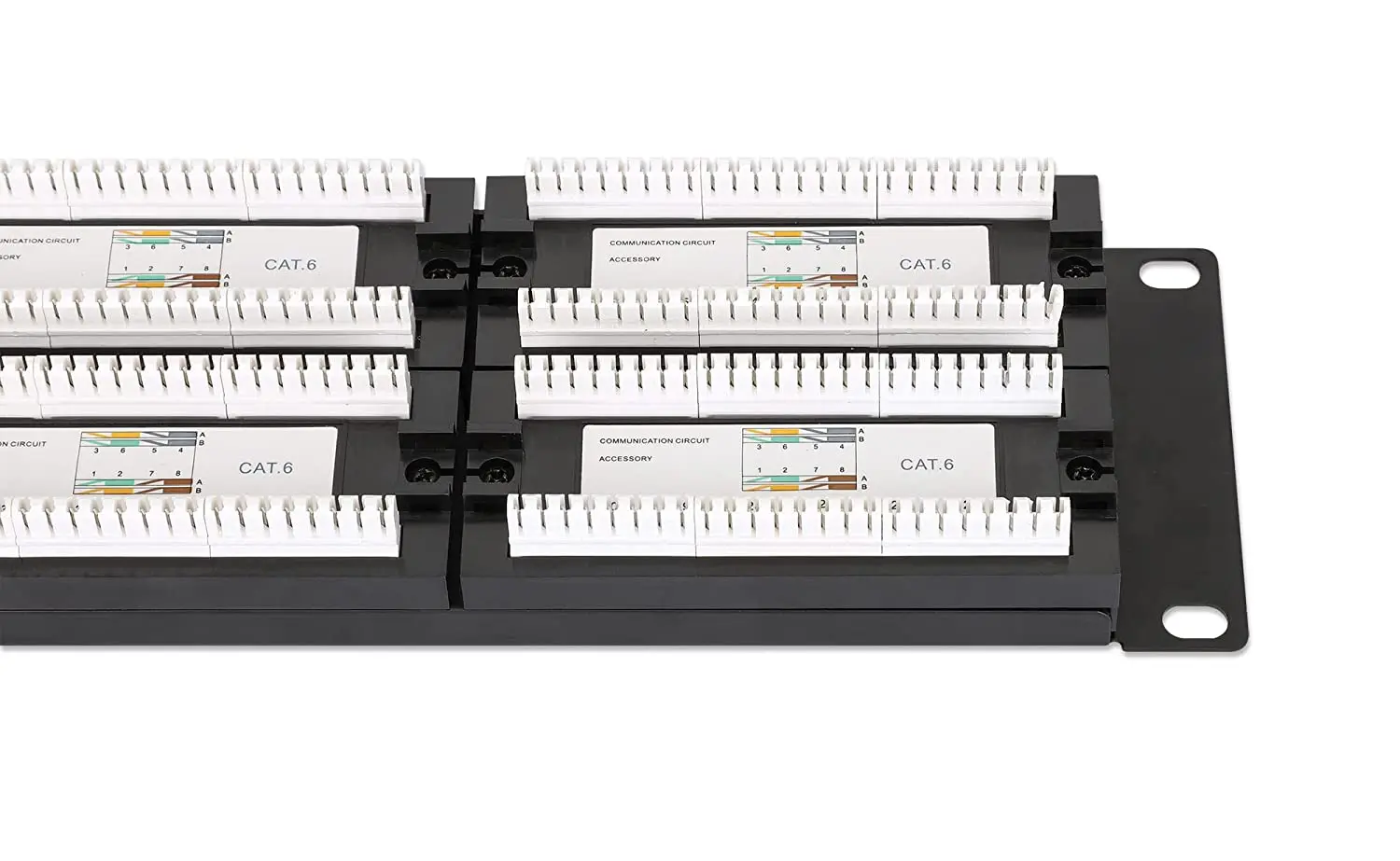 Network Cabling Rack Mount 48port Utp Cat5e/cat6 2u 19 Inch Patch Panel ...