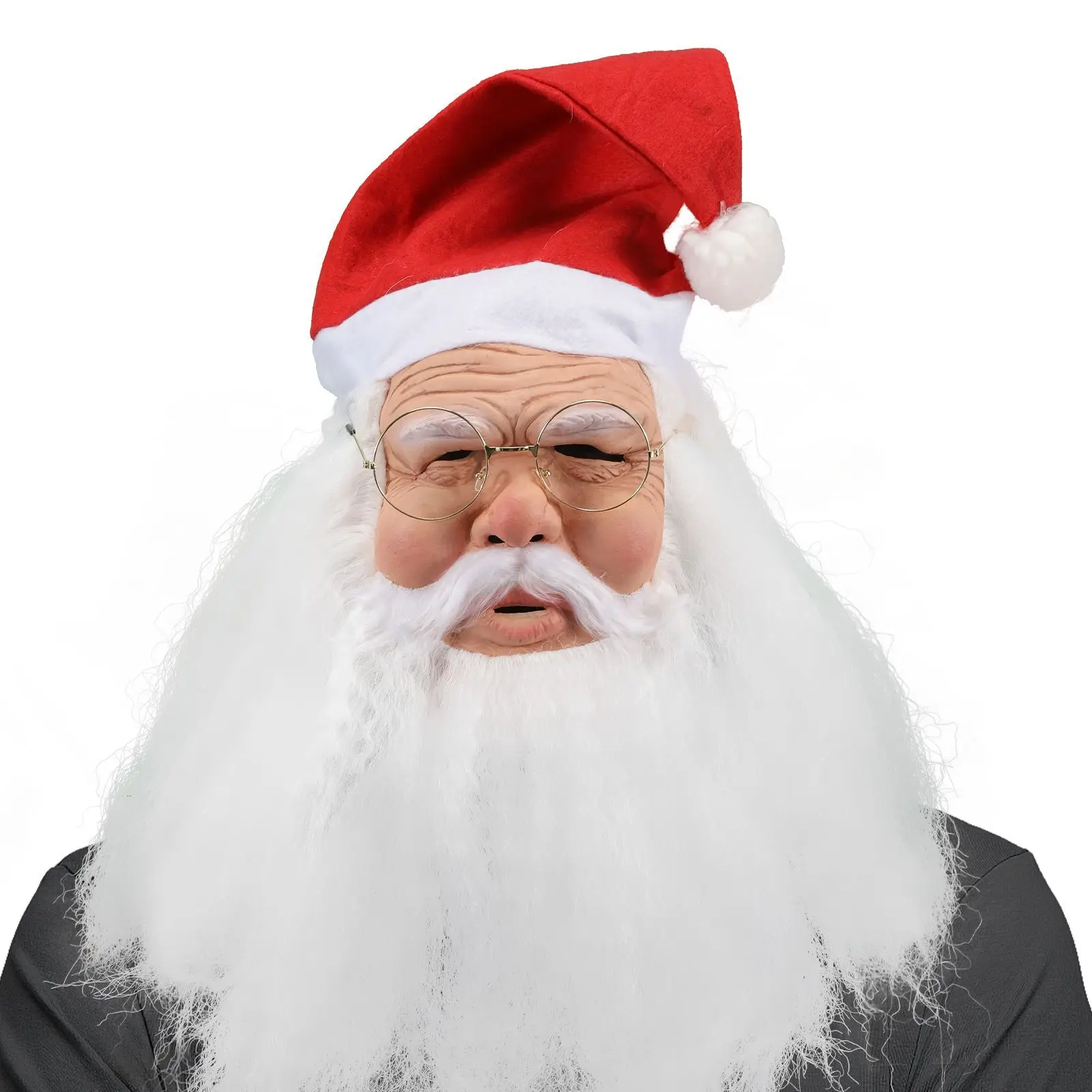 Alibaba.com: Realistic latex Santa Claus mask with red hat and beard ...
