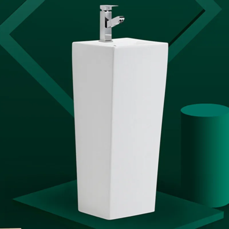 Sanitary Ware Floor Standing Wash Basin Bowl Column Pedestal One Piece ...