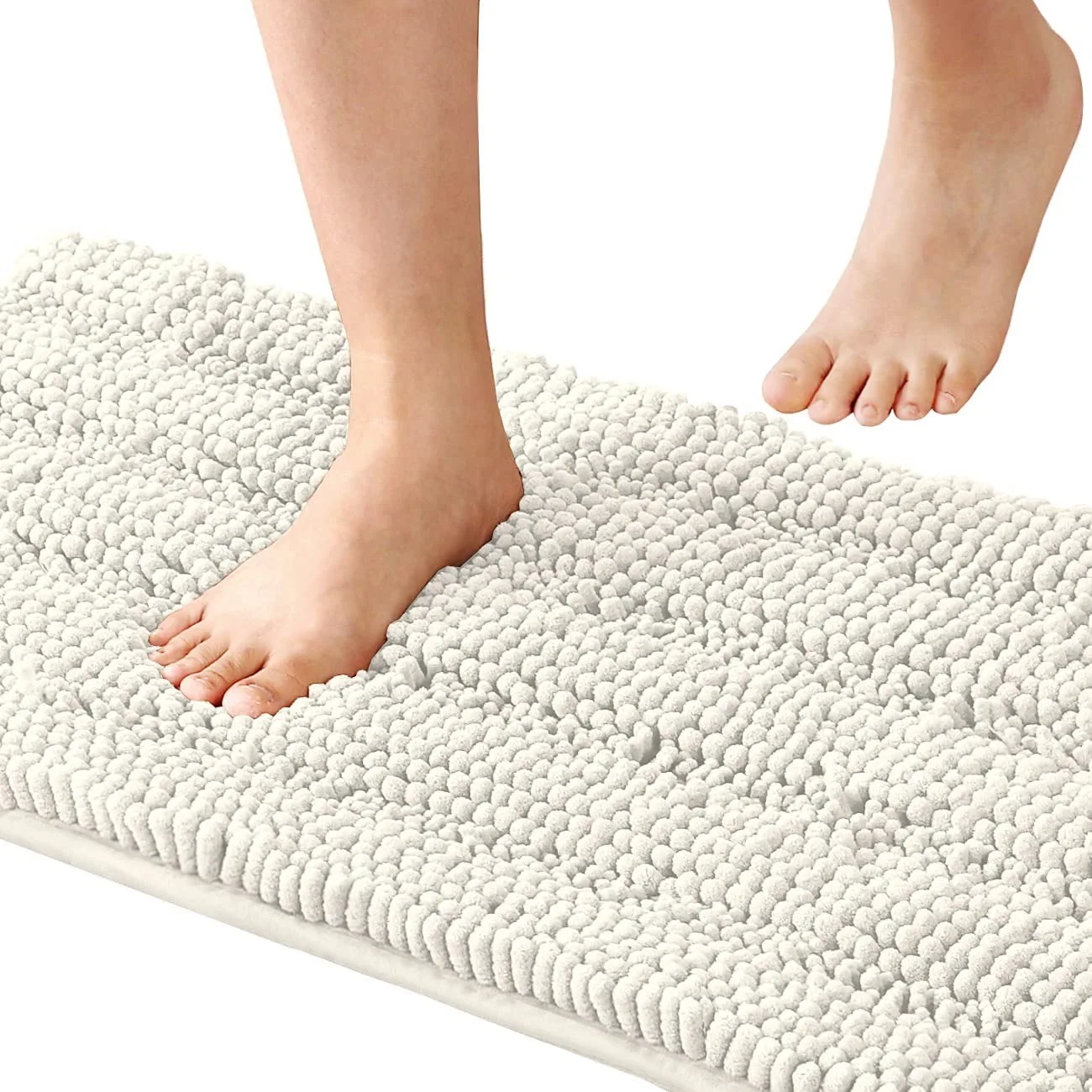 Soft Microfiber Chenille Absorbent Bath Floor Tpr Bottom Non Slip ...