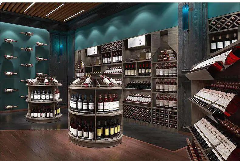 Meicheng Wood Liquor Store Shelves Wall Mounted Wine Rack Display ...