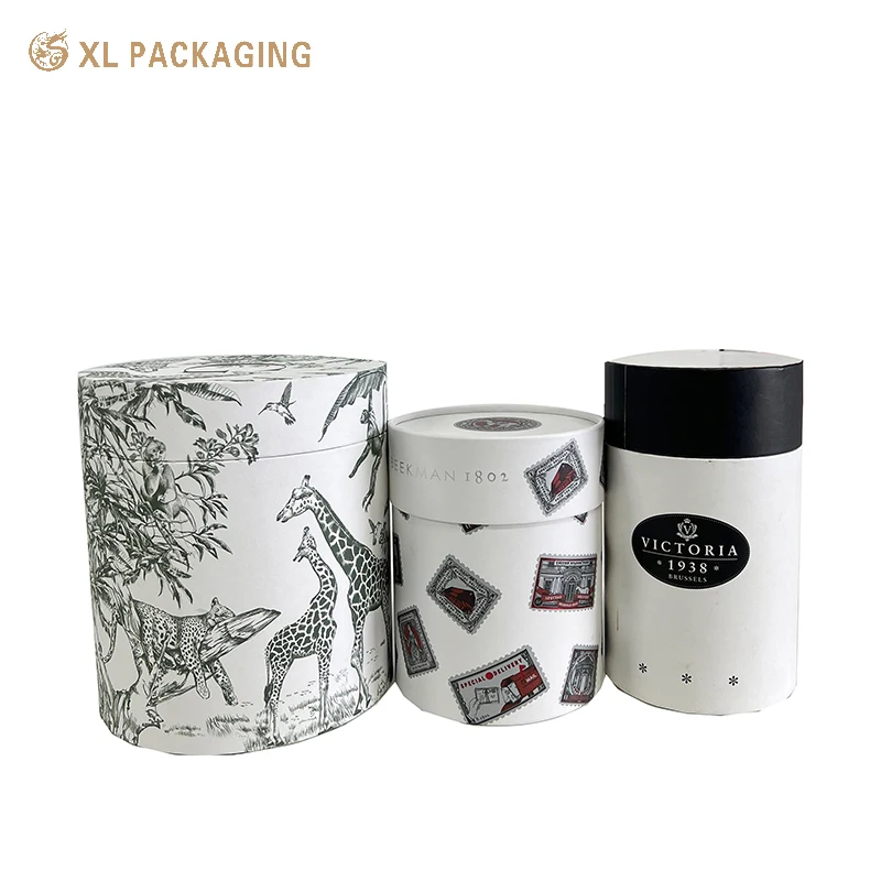 Round Box Packaging Paper Tube Packaging Box For Perfume Wedding Candy Cosmetic Cylinder Box For ...