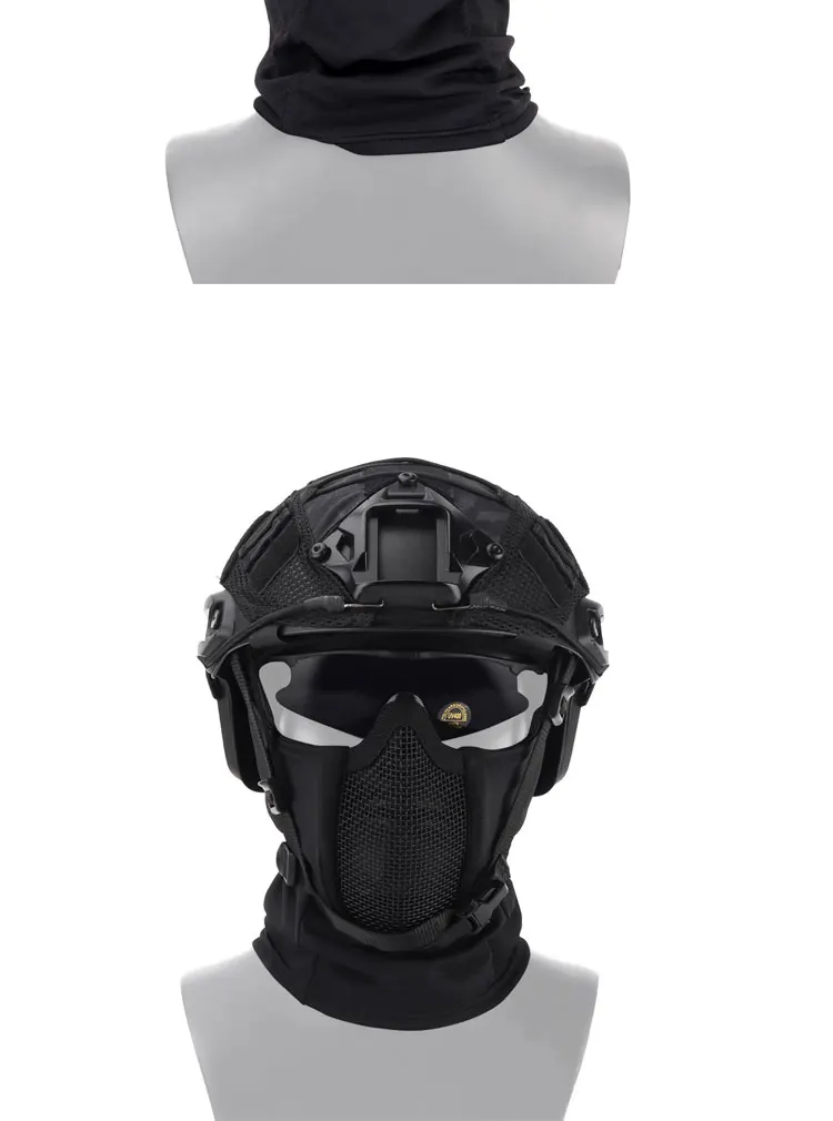 Tactical Full Face Steel Mesh Mask Balaclava Motorcycle Headgear Metal ...
