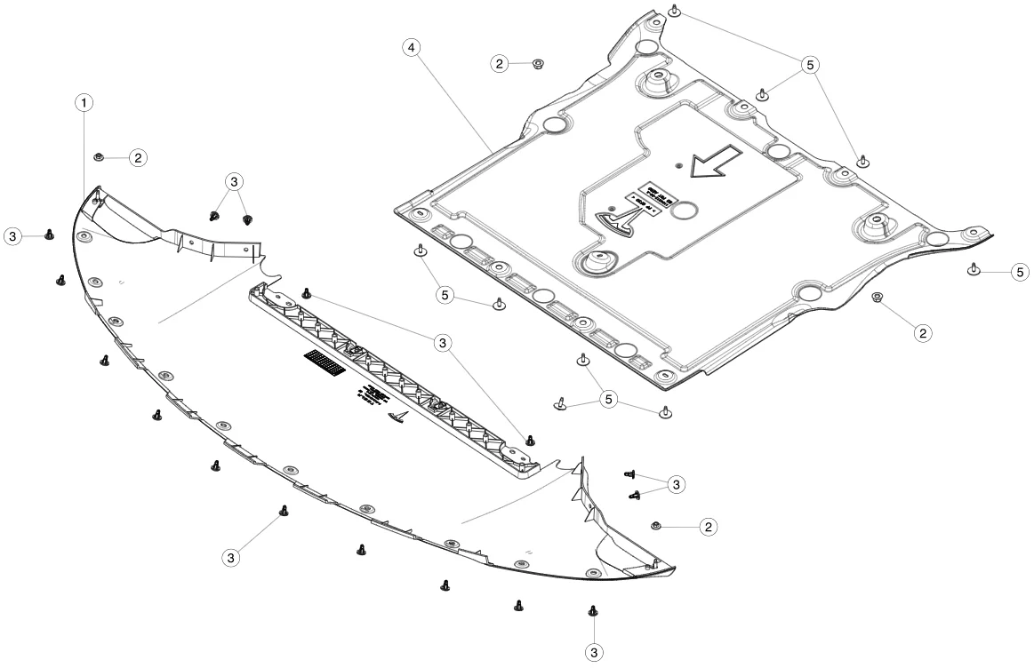 BAINEL Front Bumper Lower Protective Board for TESLA Model 3/Y