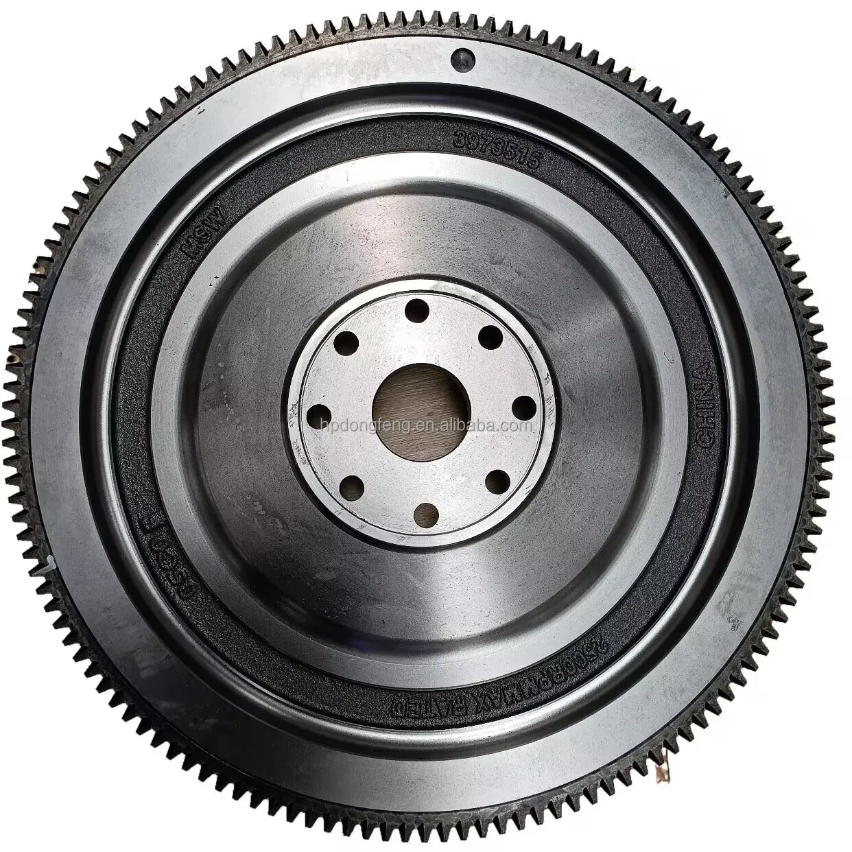 6BTA QSB Cast Iron Flywheel Assembly for Komatsu Hyundai Excavator Use ...