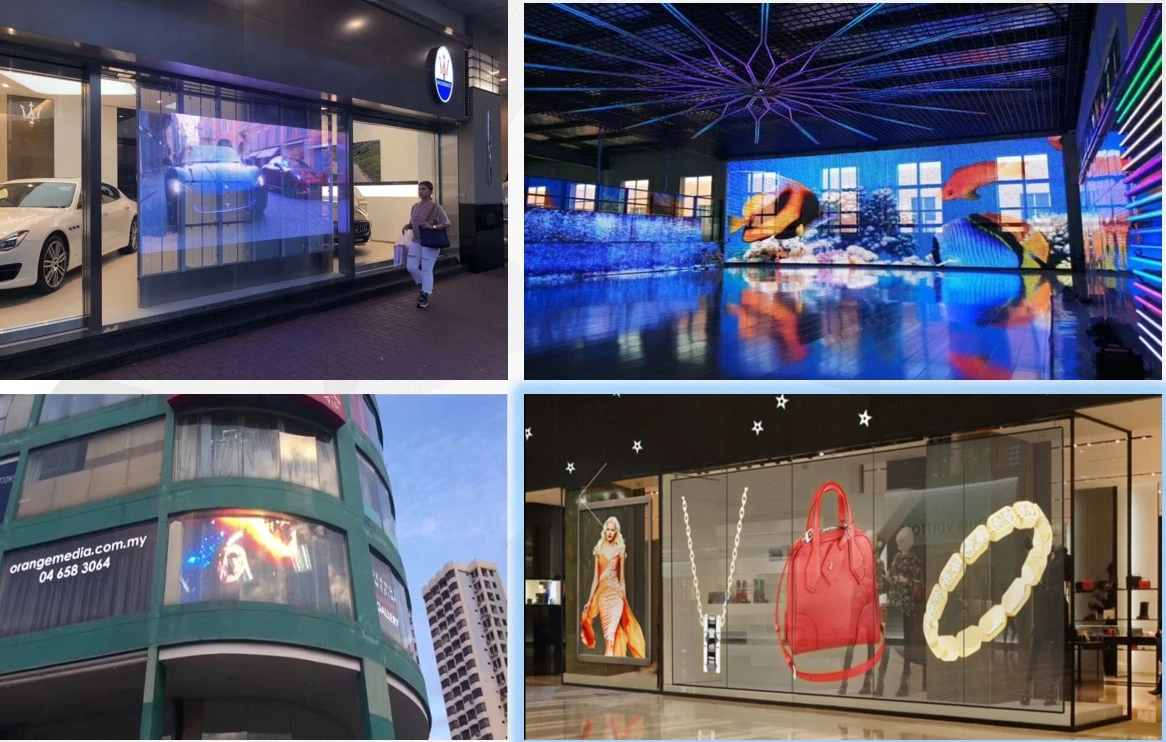 Transparent Screen Adhesive Led Display Transparent Led Video Wall Sdk ...