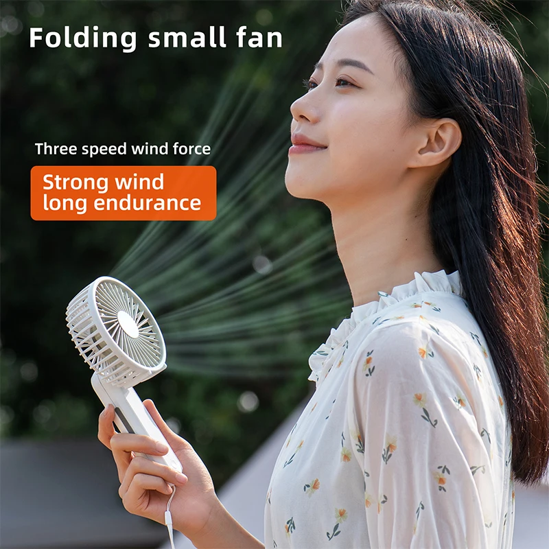 Portable Rechargeable Fan Cute Student Desktop Fan USB Rechargeable ...