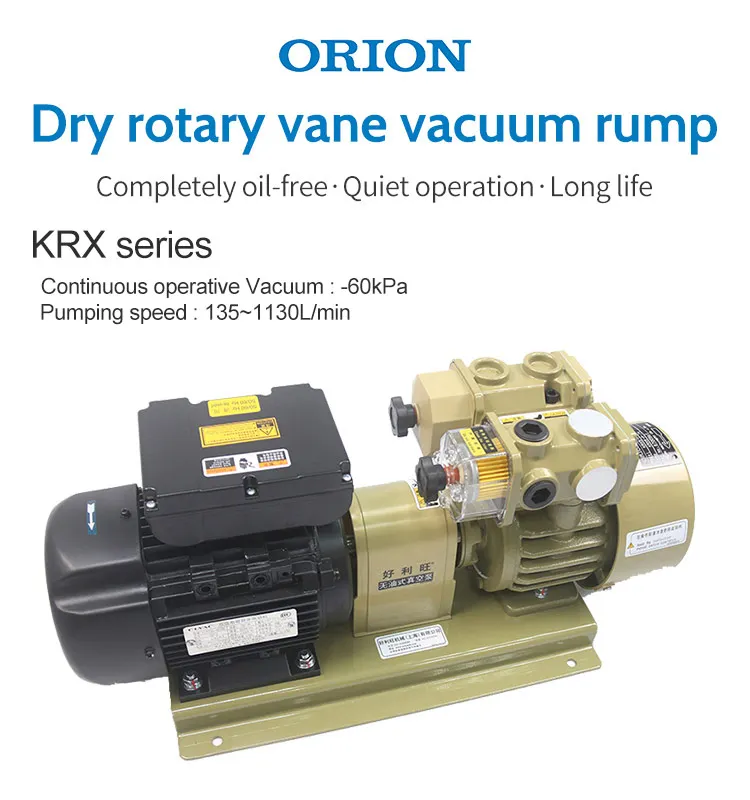15cfm Orion Vacuum Pump Krx5 380v Oil Free Rotary Vane Milk Vacuum Pump ...
