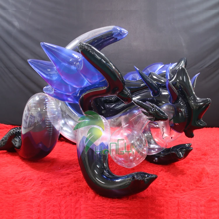 Hongyi Glossy PVC Inflatable Clear Dragon Toy for Adults