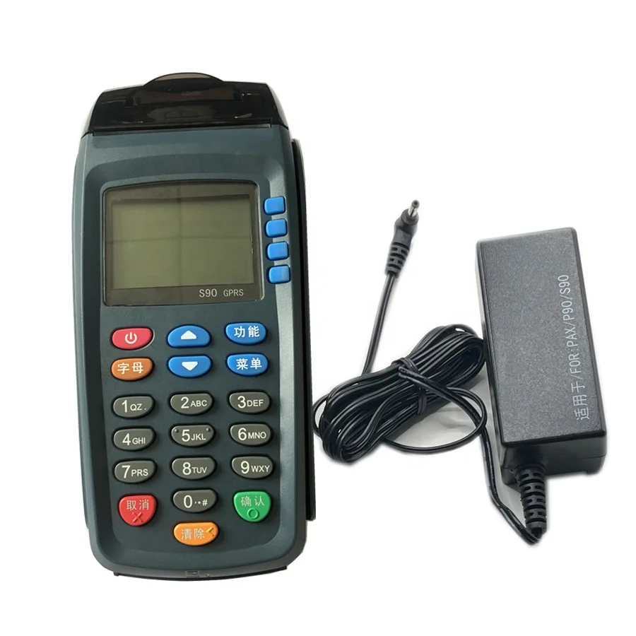 POS terminal Printer English Keypad POS terminal 32-bit Arm11 S90 gprs wireless payment terminal ...