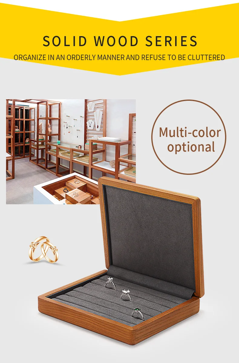 Jourbon Solid Wood Ring Jewelry Box Organizer Earrings Jewelry Drawer ...