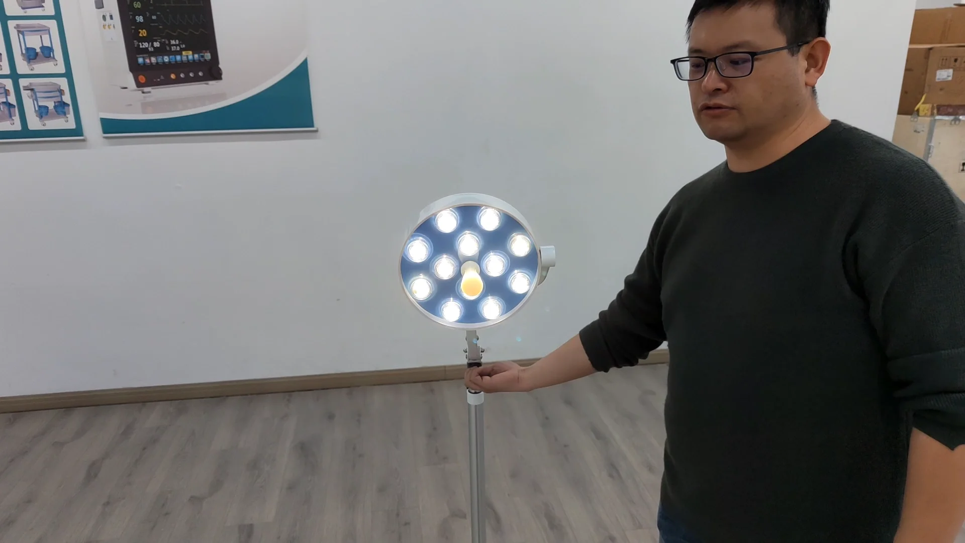 Mobile Surgery Operation Lamp Double Head Operating Shadowless Lamp Led ...