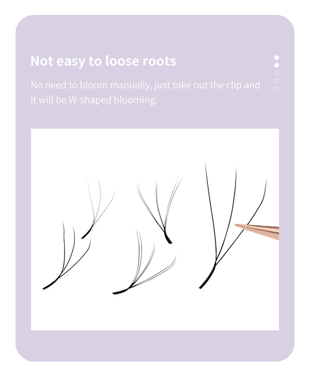 DIYDAY Custom 3D Clover W Shape L LU Curl Eyelash Extensions