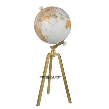 Cast Aluminum World Map Earth Globes On Leg Stand Wholesale Classic ...