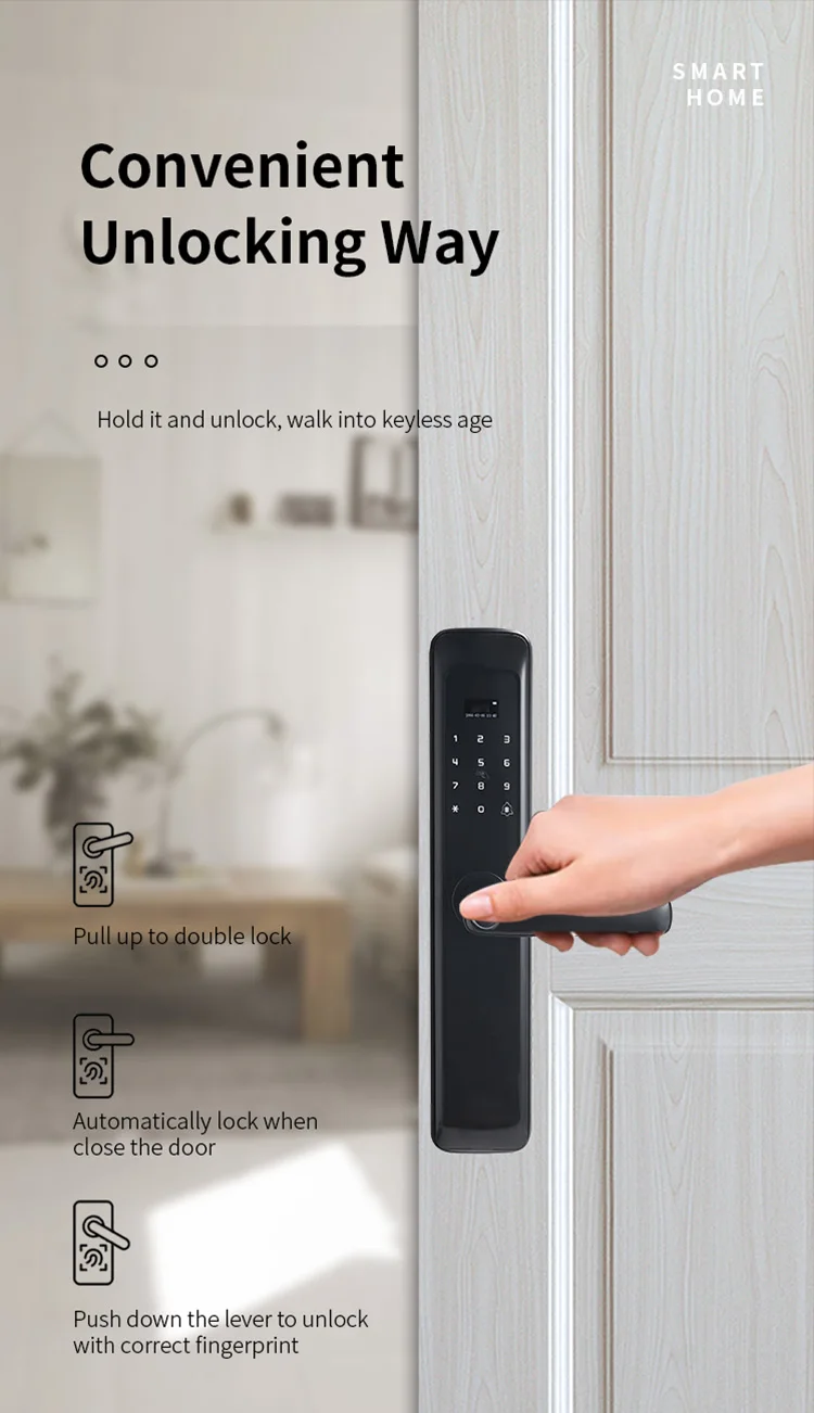 Smart Home Door Lock House Safty Waterproof Electronic Smart Lock Pull ...