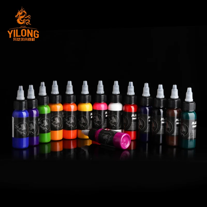 Yilong Hot Selling Quality Temporary Colorful Yilong Tattoo Ink Kit Set ...