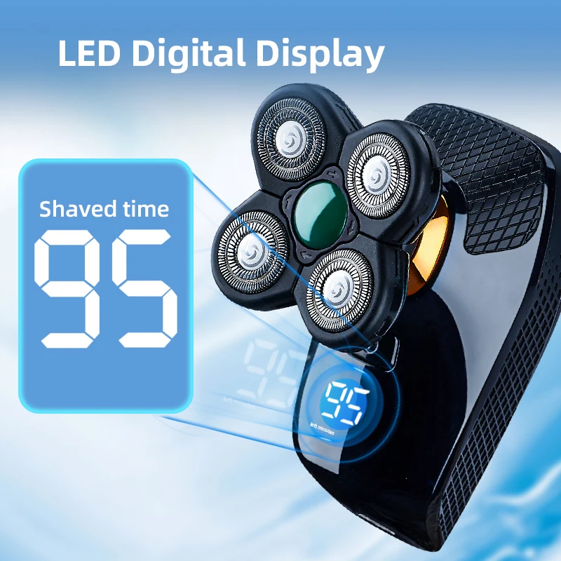 4D Multifunction Rotary Men's Electric Shaver Wet and Dry Grooming Kit ...