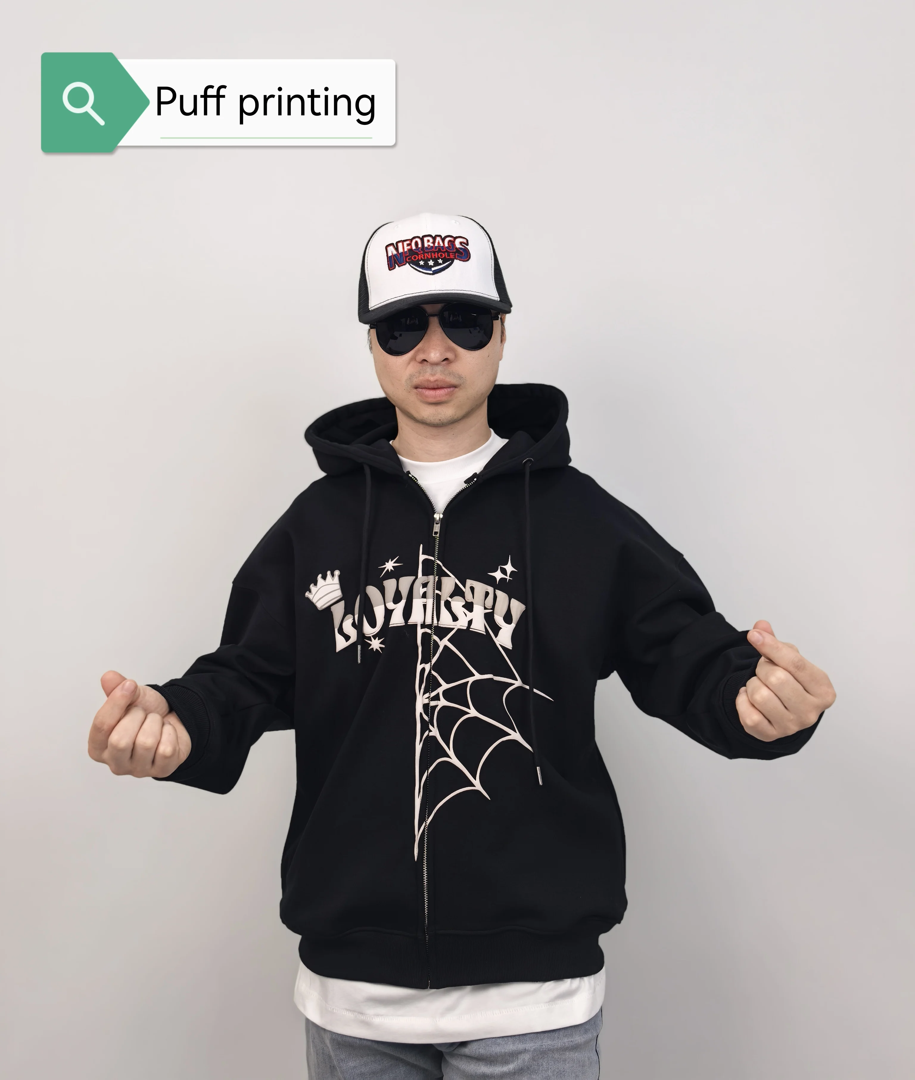 Custom Zipper Hoodie Jacket - 100% Cotton Streetwear