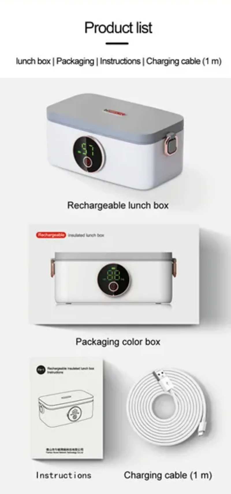 16000mah Wireless Electric Lunch Box - Portable & Insulated