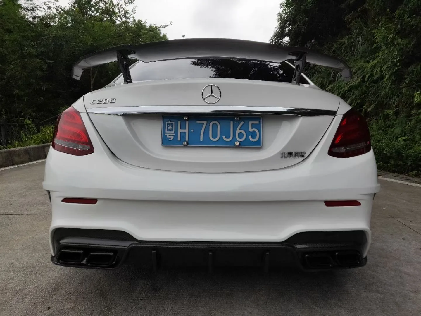 PD Style Wide Body Kit for W205 C63/C63S Coupe Sedan CF+FRP Car Bumpers ...