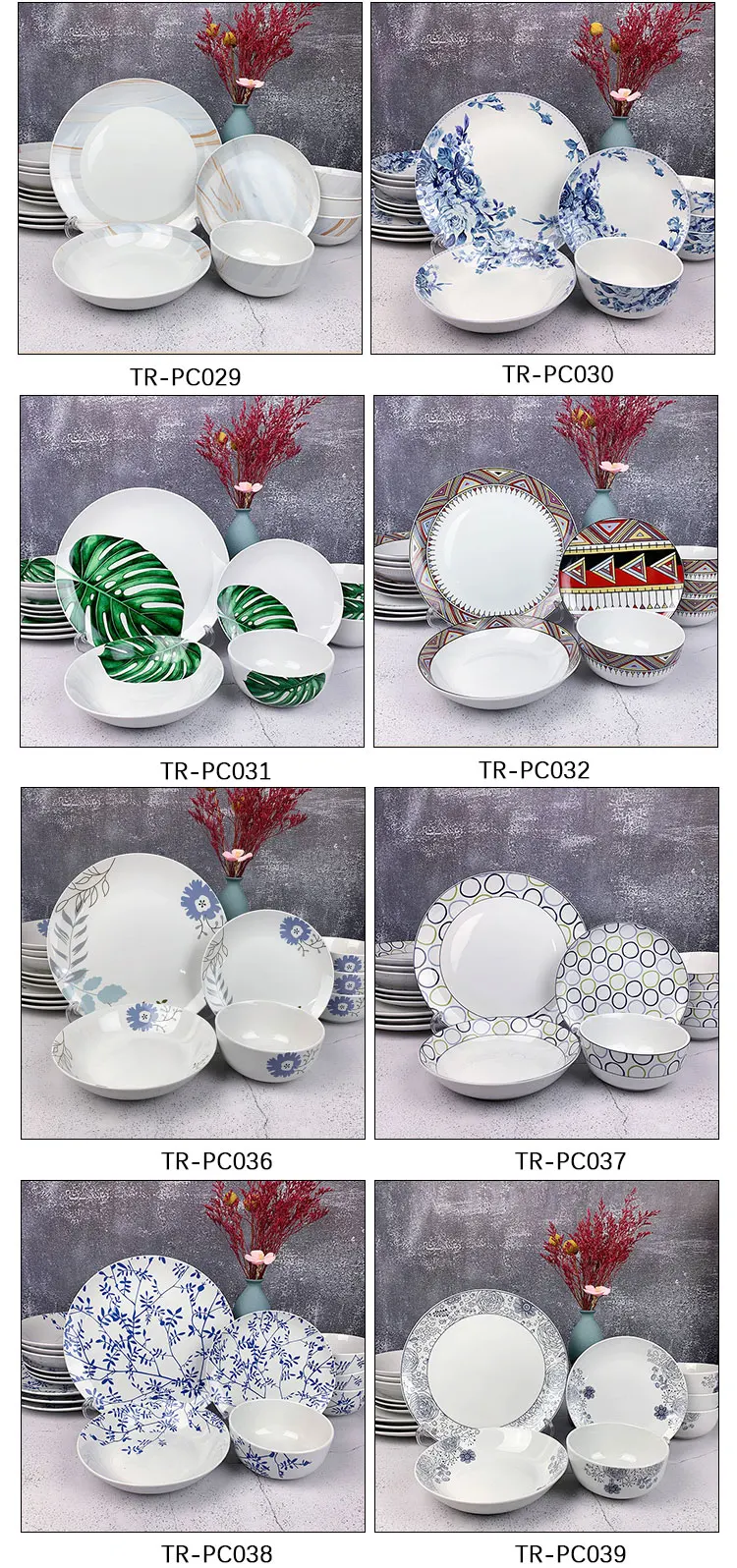 16 Pcs European Nordic Luxury Elegant Marble Design Pad Printing Decal ...