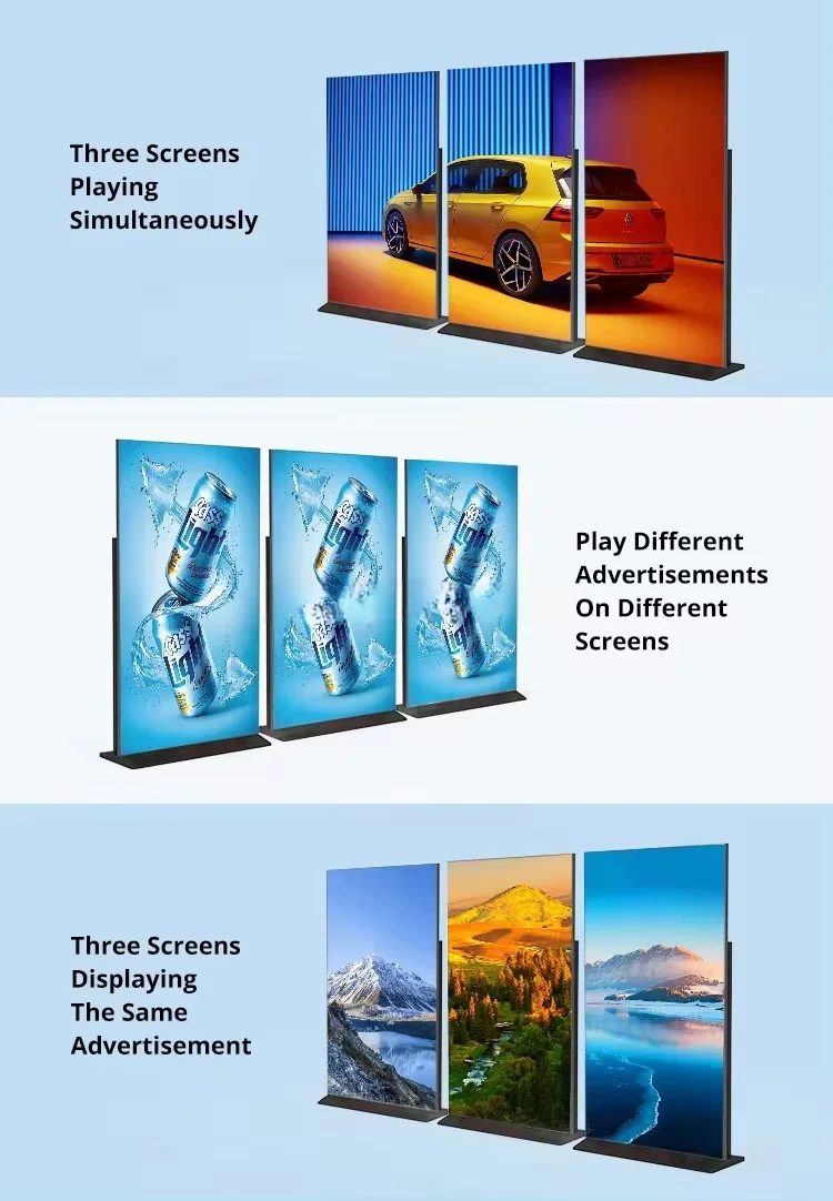 4K Full HD Advertising LED Display Vertical LCD Panel Touch Screen ...