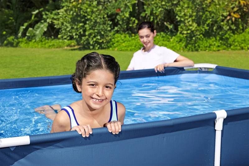 Bestway Steel Pro 56401 Piscina Blue Rectangular Above Ground Pool ...