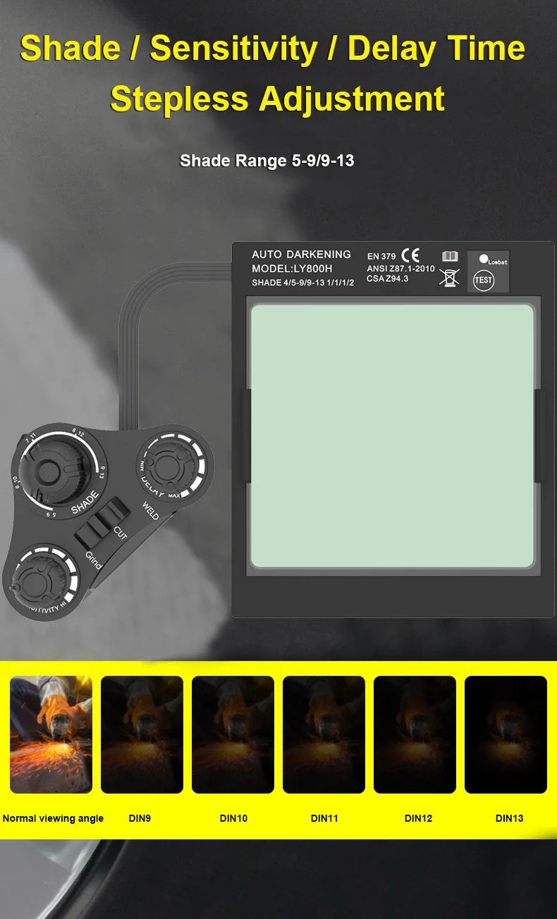 RHK TECH Grind Weld Mask - Auto Darkening & Cooling Helmet