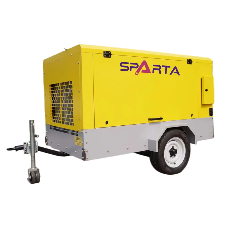 Second Hand Atlas Screw Portable Mobile Diesel Compressor
