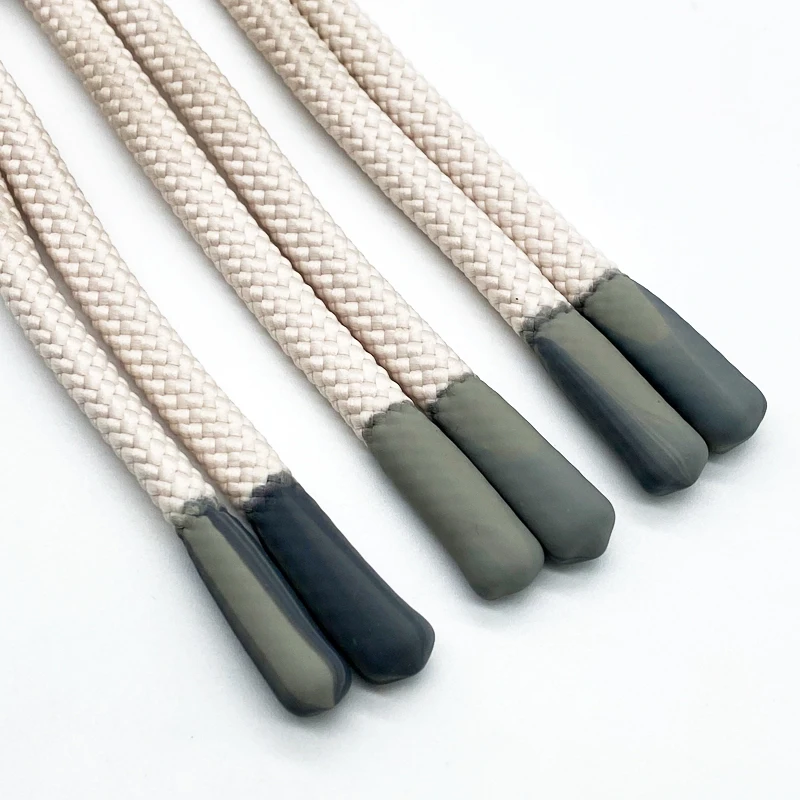 Factory Silicone Dipped End Drawcord With Customize Logo Sting For ...