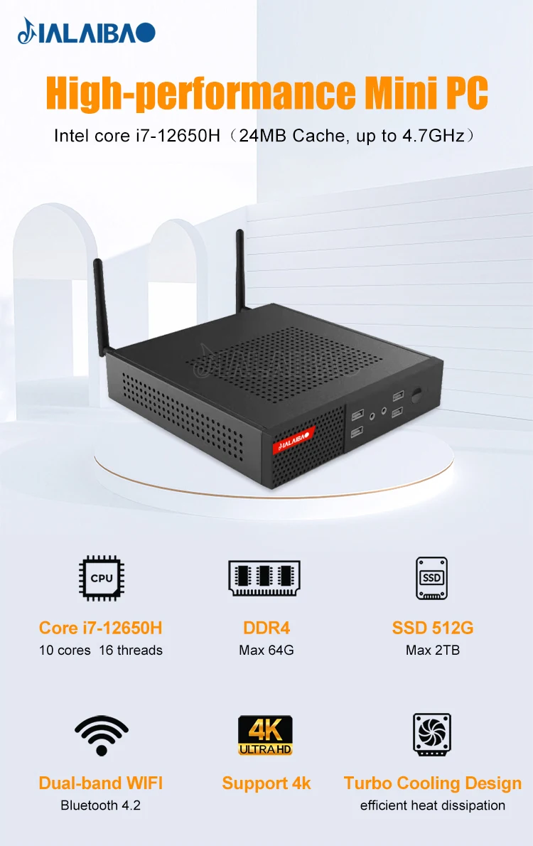 Intel Core I3 I5 I7 Barebone Mini PC Win10 PC Computer Dual Display HD VGA Desktop Computer Mini ...