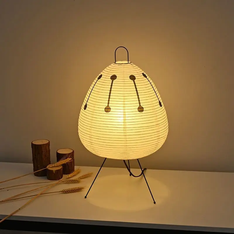 Creative Art Rice Paper Lantern LED Table Lamp Japanese Home Decor ...