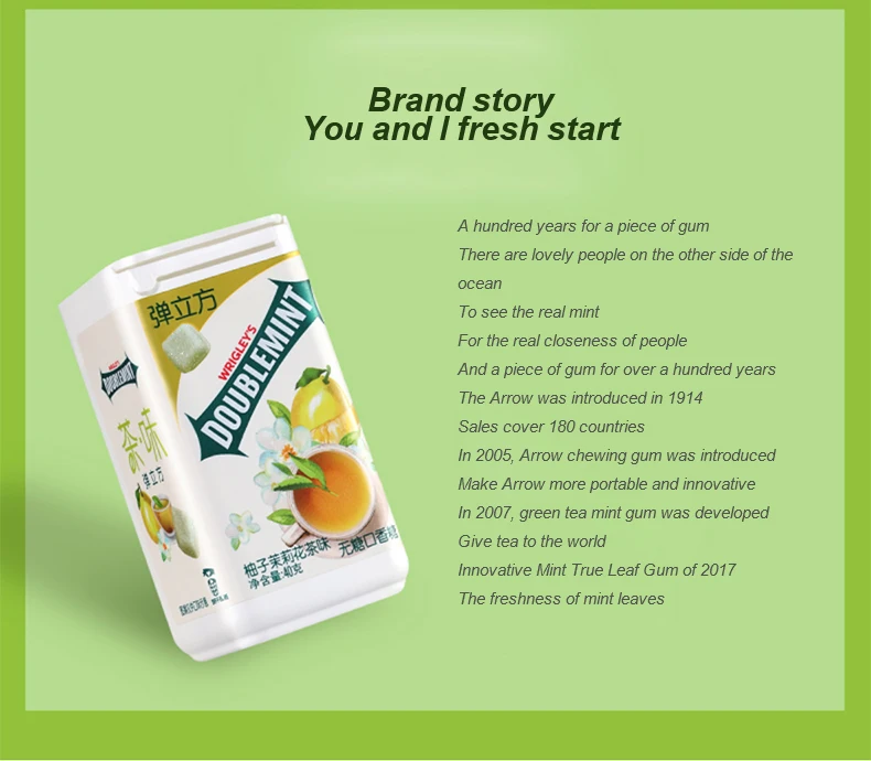 Fruit Flavor Chewing Gum - 40g Xylitol Sugar-Free Mint Gum