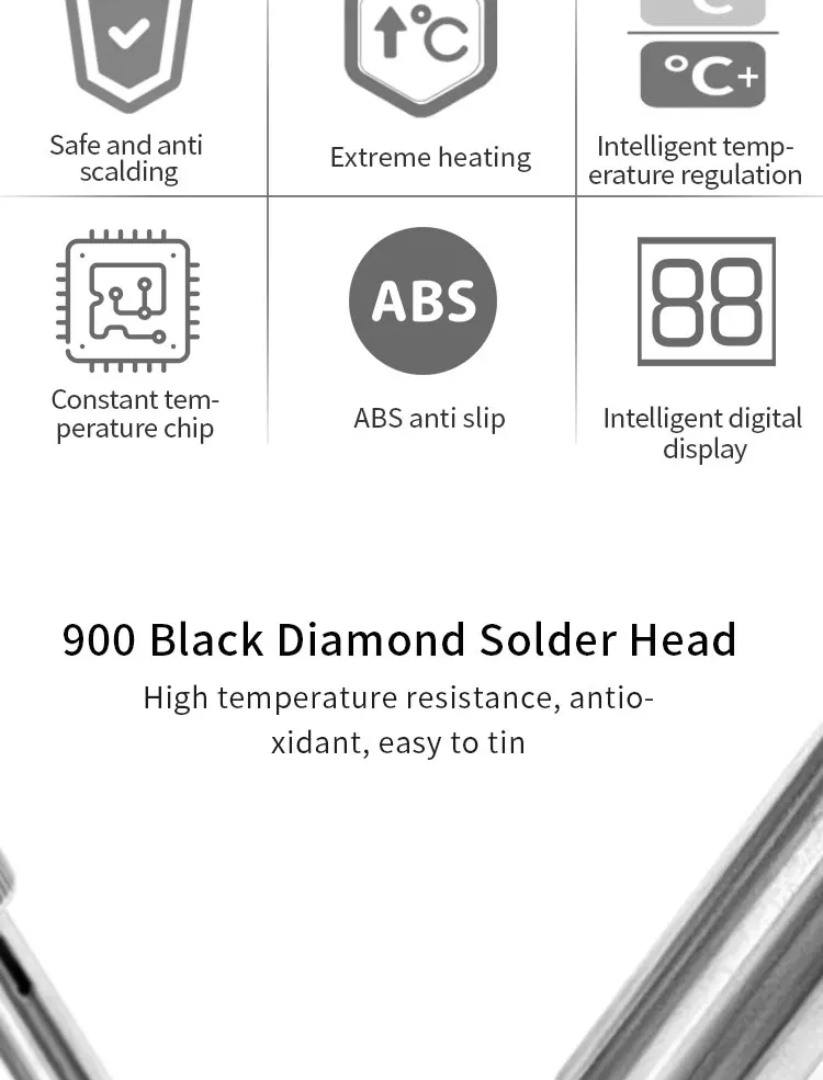 White 908S Intelligent Digital Display Soldering Iron US Standard 110V