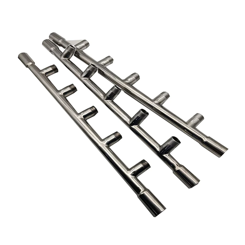 Ss304 Stainless Steel Threading Manifold Pipe With 10 Branches For ...
