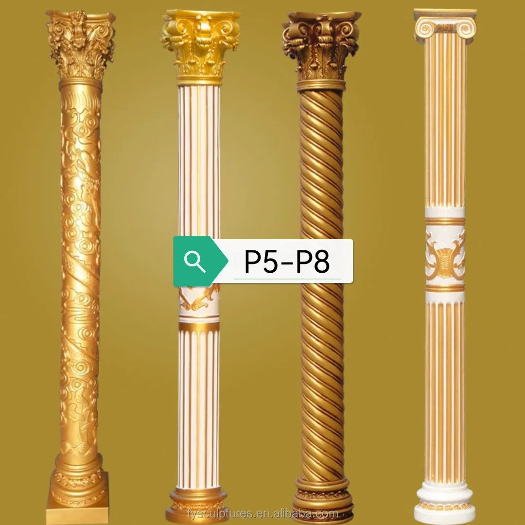 Modern Greek Resin Pillars - Colorful Fiberglass Columns for Indoor and ...