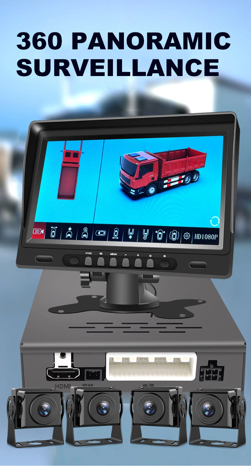 Cct 360 Degree Fire Truck Camera System In 3d For Surround View With ...