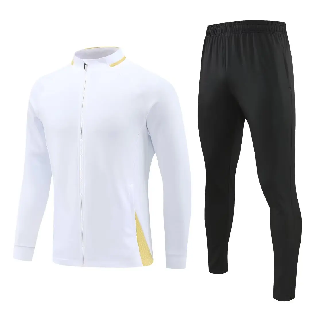 Custom Logo High Quality 100% Polyester Jogging Suit Color Block Sets with Full Zip for Training ...